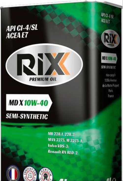 Масло rixx MD X SAE 10W-40 API CI-4/SL acea E7 4 л
