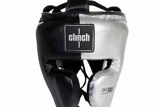 Шлем боксерский clinch punch 2.0 черно-серебристый