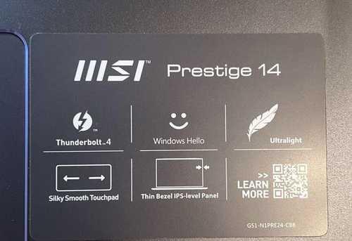 Ноутбук MSI Prestige 14A11SCX-053RU