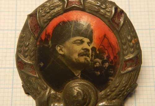 Знак траурный Ленин редкий