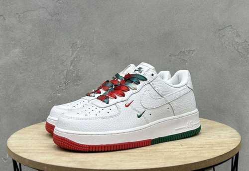 Кроссовки Nike Air Force 1 ‘07 White/Red/Green