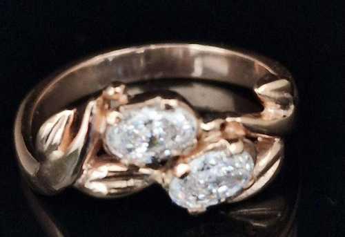 Золотое кольцо с фианитами 585, код 27174 (7кс)