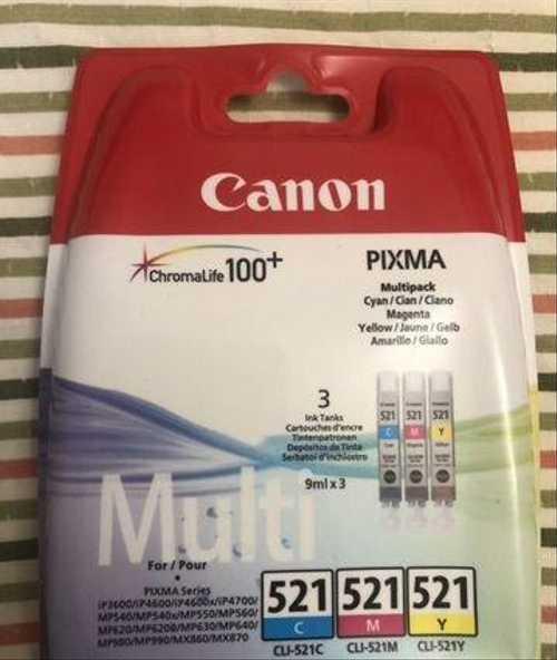 Картриджи для Canon Pixma CLI-521 Multipack