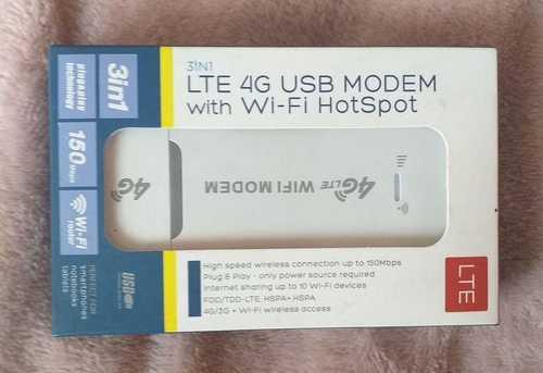 LTE 4G USB modem with Wi-Fi HotSpot