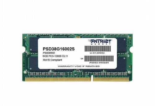 Память оперативная DDR3 SO-dimm 8Gb Patriot 1600MH