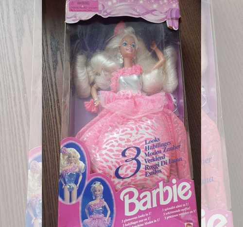 Кукла барби barbie 3 looks habillages