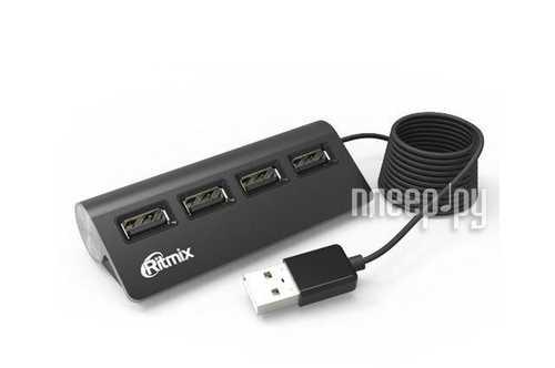 Хаб USB Ritmix CR-2400 USB 4-ports Black