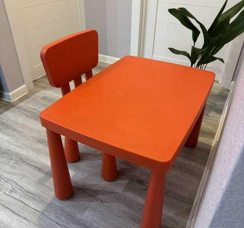 Детский стол и стул IKEA мамут