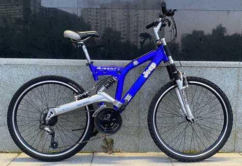 Горный велосипед двухподвес алюминиевый