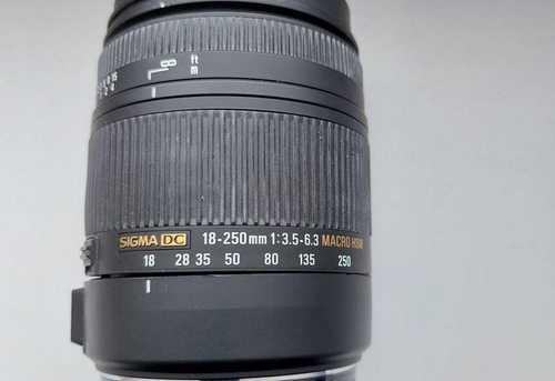 Объектив Sigma 18-250mm F3.5-6.3 DC (Canon)