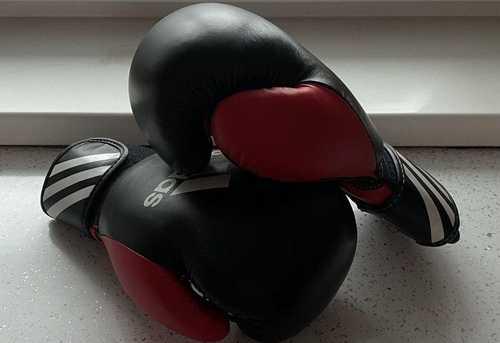 Боксерские перчатки 10 oz натуральная кожа Adidas