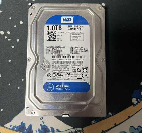 Жесткий диск wd blue 1 tb