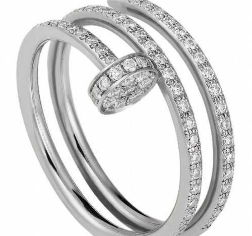 Юв. изделие Cartier Juste un Clou ring, double, half-paved B4211100   подарок 1 год гарантии