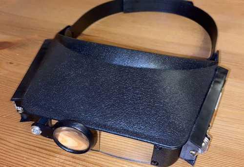 Лупа-очки бинокуляр с двойной подсветкой
