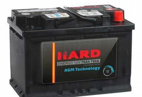 Аккумулятор hard AGM 70 Ач 760А о.п