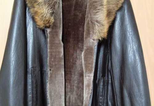 Куртка мужская зимняя из экокожи 52 размер