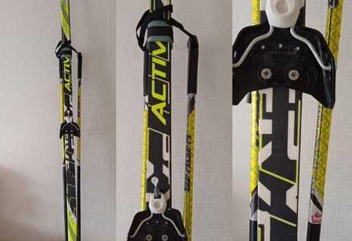 Беговые лыжи с палками и креплением 160