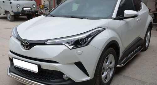 Toyota C-HR 2018 Защита переднего бампера двойная