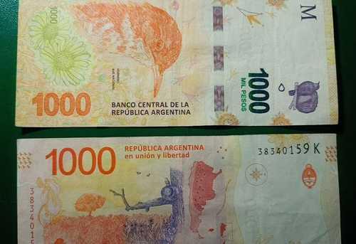 Банкнота 1000 песо 2016 Аргентина