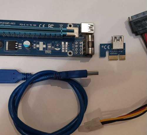 Райзер PCI-E 1x-16x Chipal ver006s molex