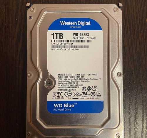 1 тб Жесткий диск WD Blue wd10spzx