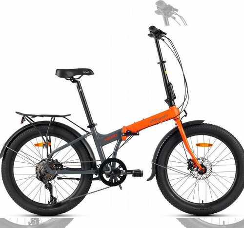 Велосипед horh nemo 24frhd 24" (2024) Orange-Dark Grey Sim275