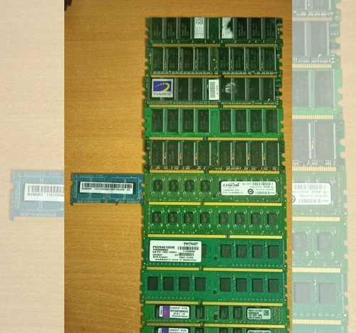 Оперативная память DDR3 и DDR1 dimm и sodimm