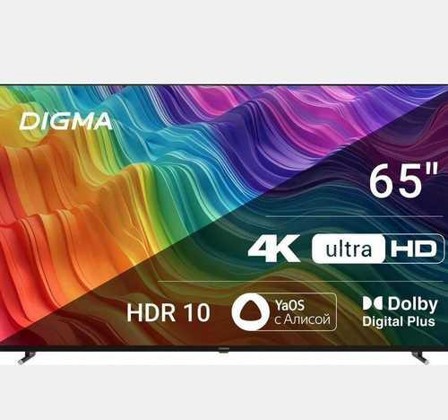 Телевизор LED Digma 65" DM-LED65UBB33 Яндекс