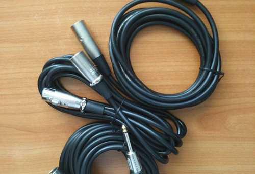 Кабель XLR - XLR(canon), XLR - TRS(TS) 6.35