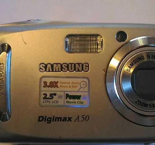 Продам фотоаппарат Samsung Digimax A50 на запчасти