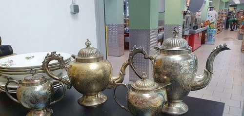 Заварочный чайник,кофейник,сахарница Индия