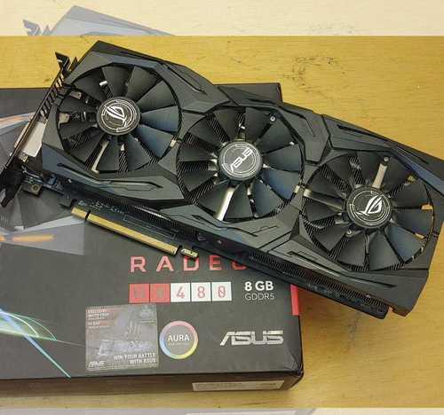 Видеокарта asus ROG strix RX 480 gaming OC 8gb