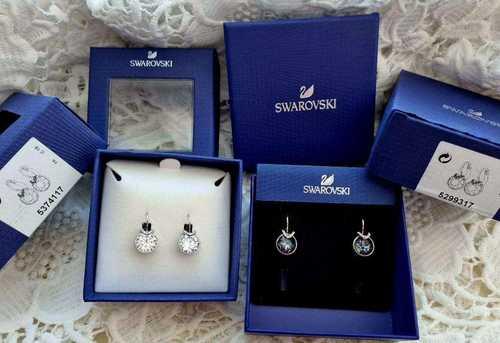 Серьги Swarovski Bella V оригинал серые