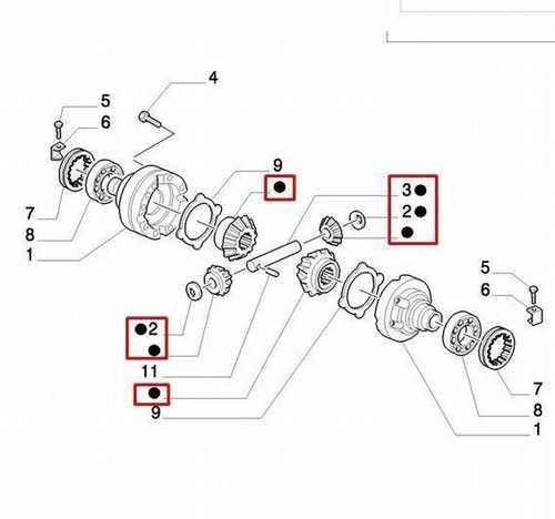 Комплект сателлитов дифференциала