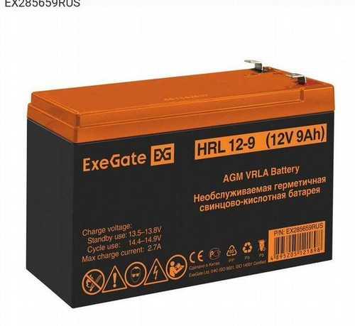 Батарея для ибп Exegate HRL 12-9, EX285659RUS