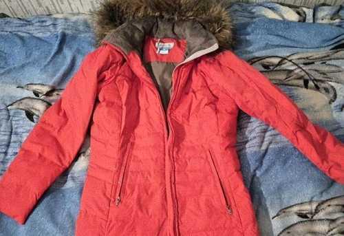 Куртка зимняя женская 42 44 размер длинная красная