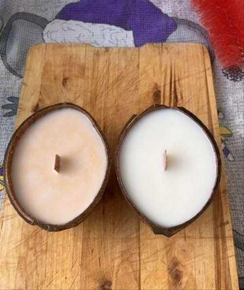 Свечи в кокосе