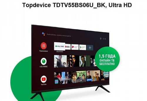 Телевизор Topdevice tdtv55BS06U BK, 4К+нтв-плюс