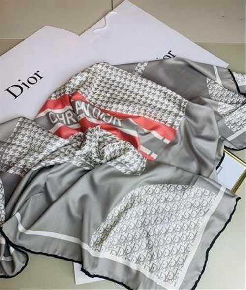 Платок серый Dior Диор новый