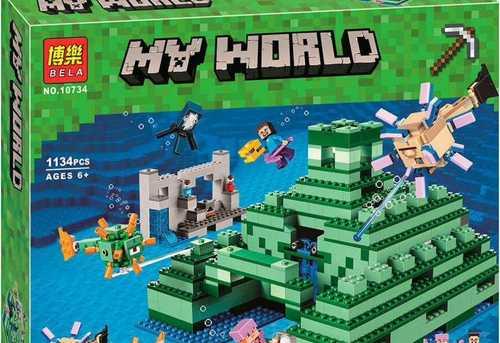 Лего Lego Bela 10734 Подводная крепость Minecraft