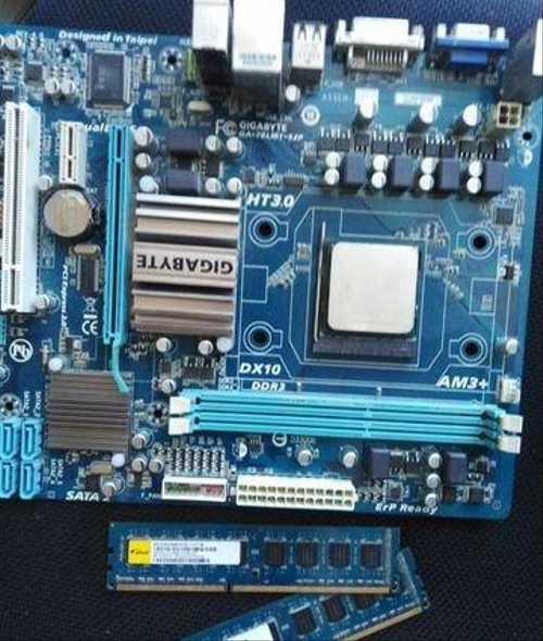 Gigabyte GA-78LMT-S2P +AMD Athlon II X3 425 +4гб
