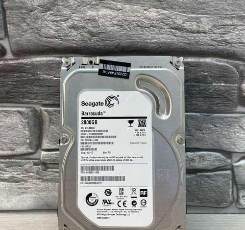 Жесткий диск SATA-3 2Tb Seagate 7200 Barracuda