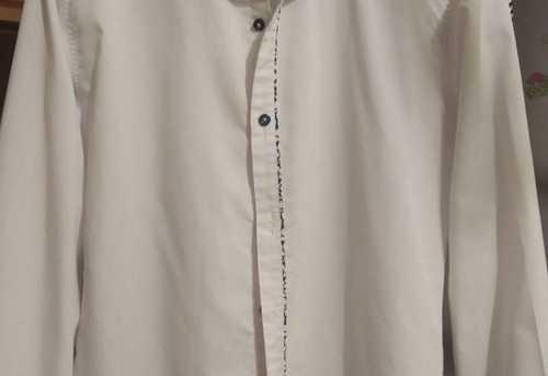 Рубашка школьная белая с длинным рукавом 152
