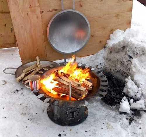 Очаг для костра, мангал, садж из нержавеющей стали