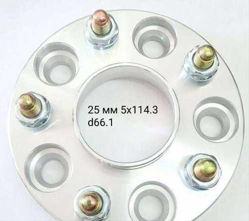 Проставки 25 мм 5х114.3 d66.1 для Infiniti Nissan