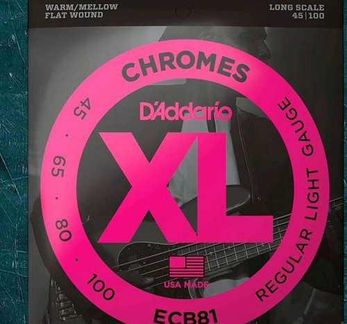 D'Addario Bass Chromes Flat ECB81