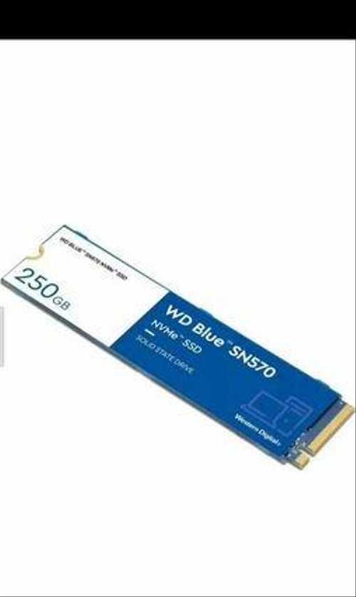 SSD WD Blue SN570 250гб, M.2 PCI-E 3.0 x4 NVMe