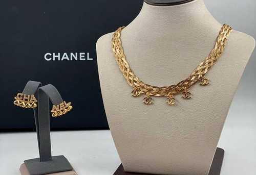 Чокер,браслет,серьги Chanel