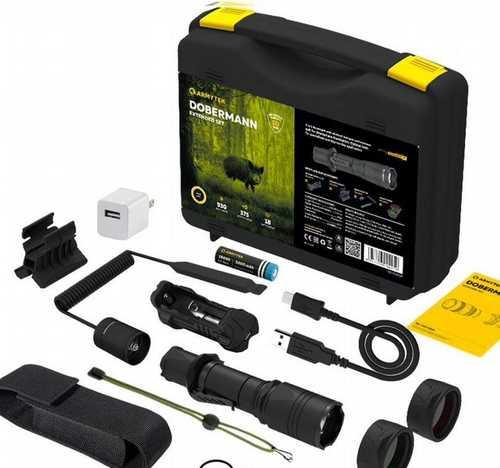 Набор тактический Armytek Dobermann Extended Set (тёплый свет)