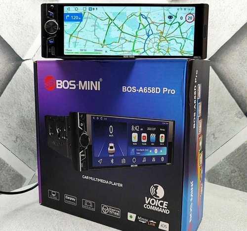 Магнитола BOS-mini BOS-A658D PRO, 1 DIN